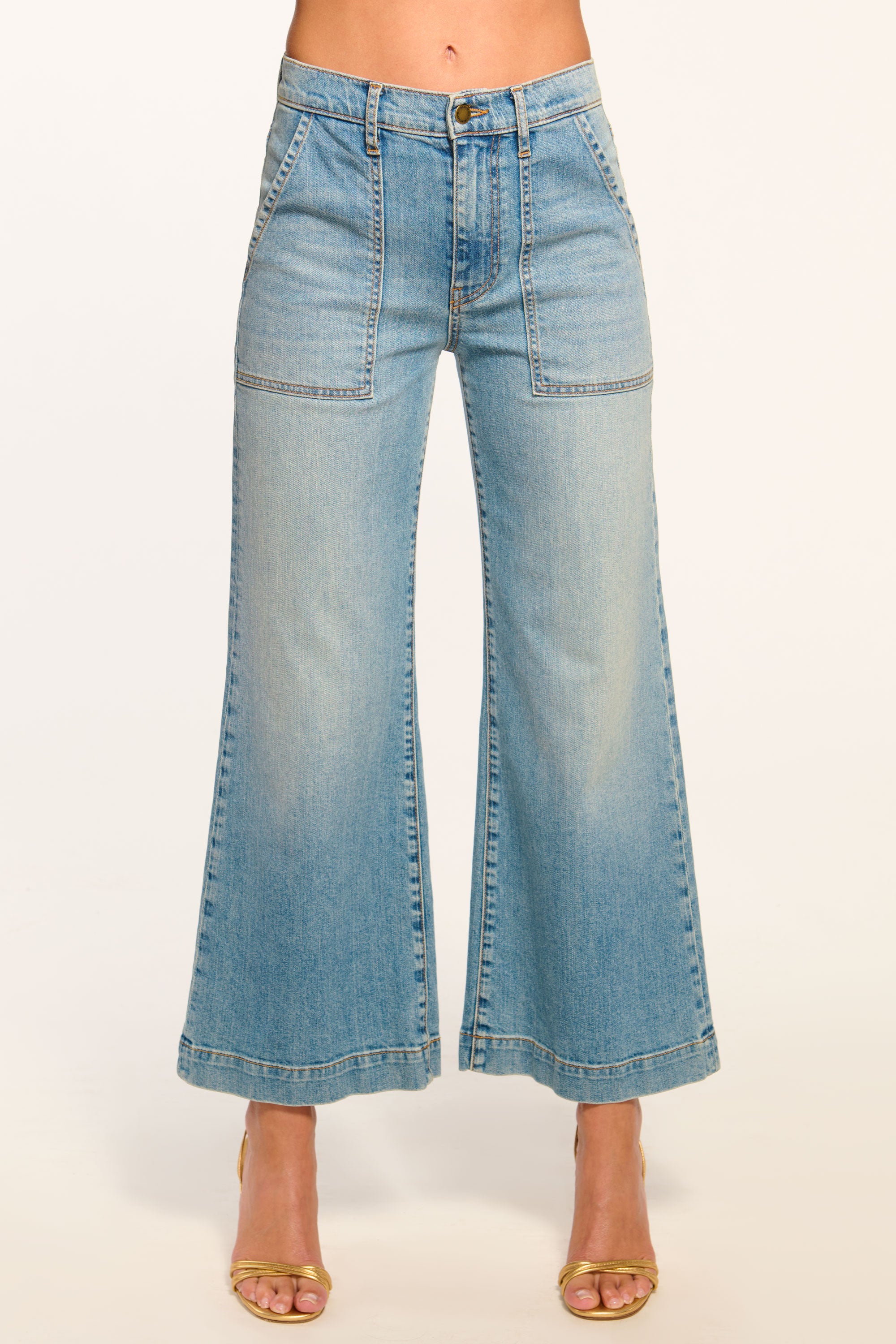 RAMY BROOK Ramy Brook Clifford Cropped Wide Leg Jeans